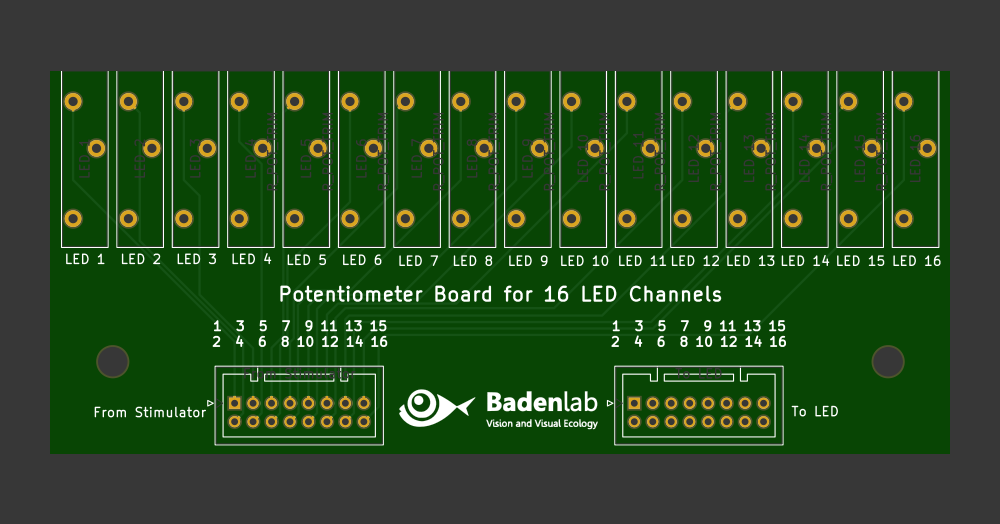 PCB-Potentiometer_Mounts-16_LED_Channels on Kitspace