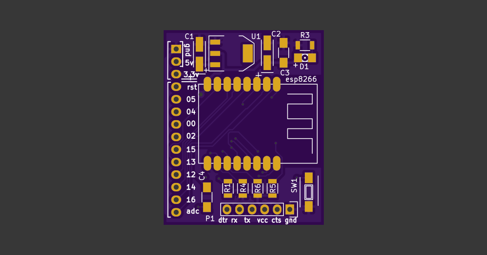 esp8266-breakout on Kitspace